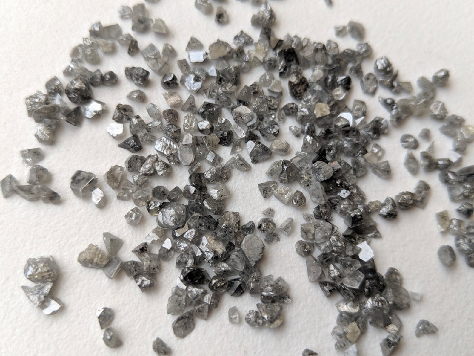 2-3mm Salt and Pepper Rough Diamond Chips, Raw Uncut Diamond, Raw ...