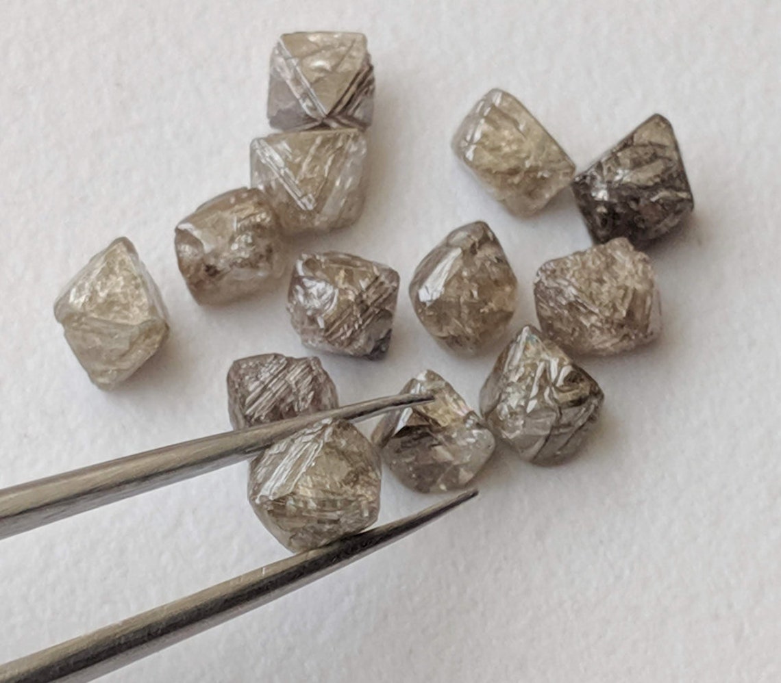 4-4.5mm Light Brown Raw Diamond Crystal Natural Brown Rough | Etsy