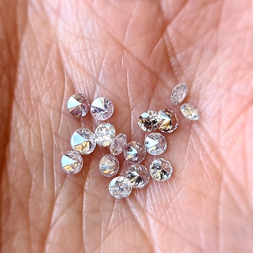 1-2mm Pink Brilliant Cut Polished Round Diamonds Faceted - Etsy