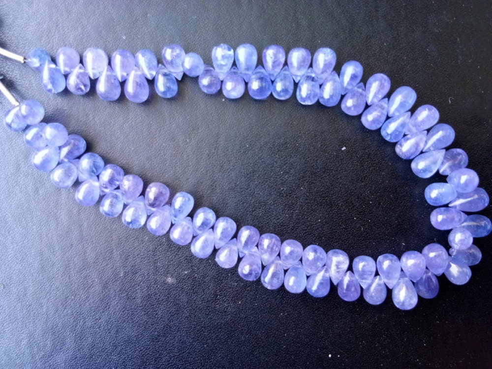 3x5mm 6x8mm Tanzanite Beads Natural Tanzanite Plain Drops | Etsy