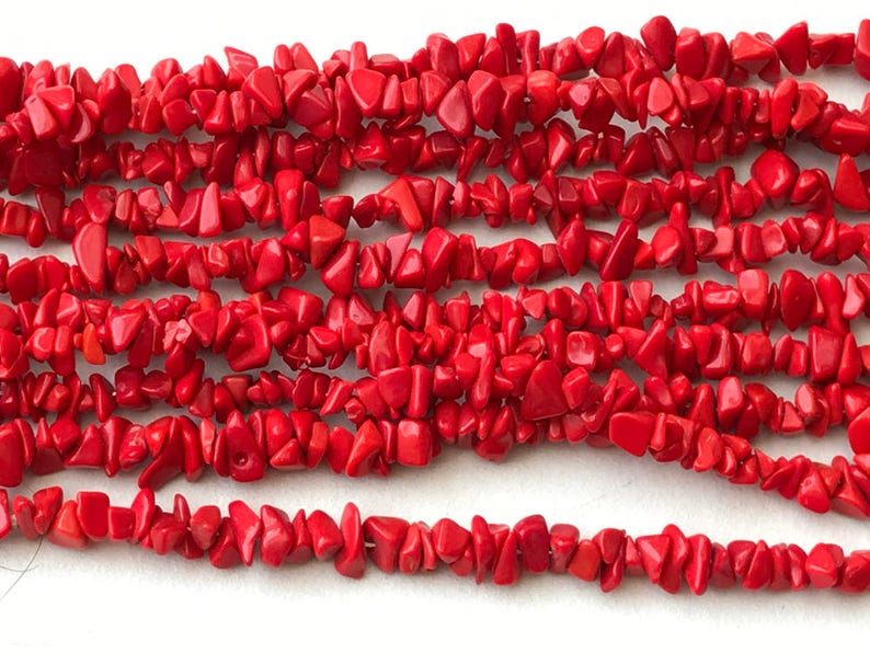 4-9mm Red Stone Beads, Redstone Gemstone, Red Stone Chip for Jewelry ...