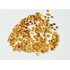 3mm Citrine Cut Stone, Calibrated Citrine Round Faceted Stone ...