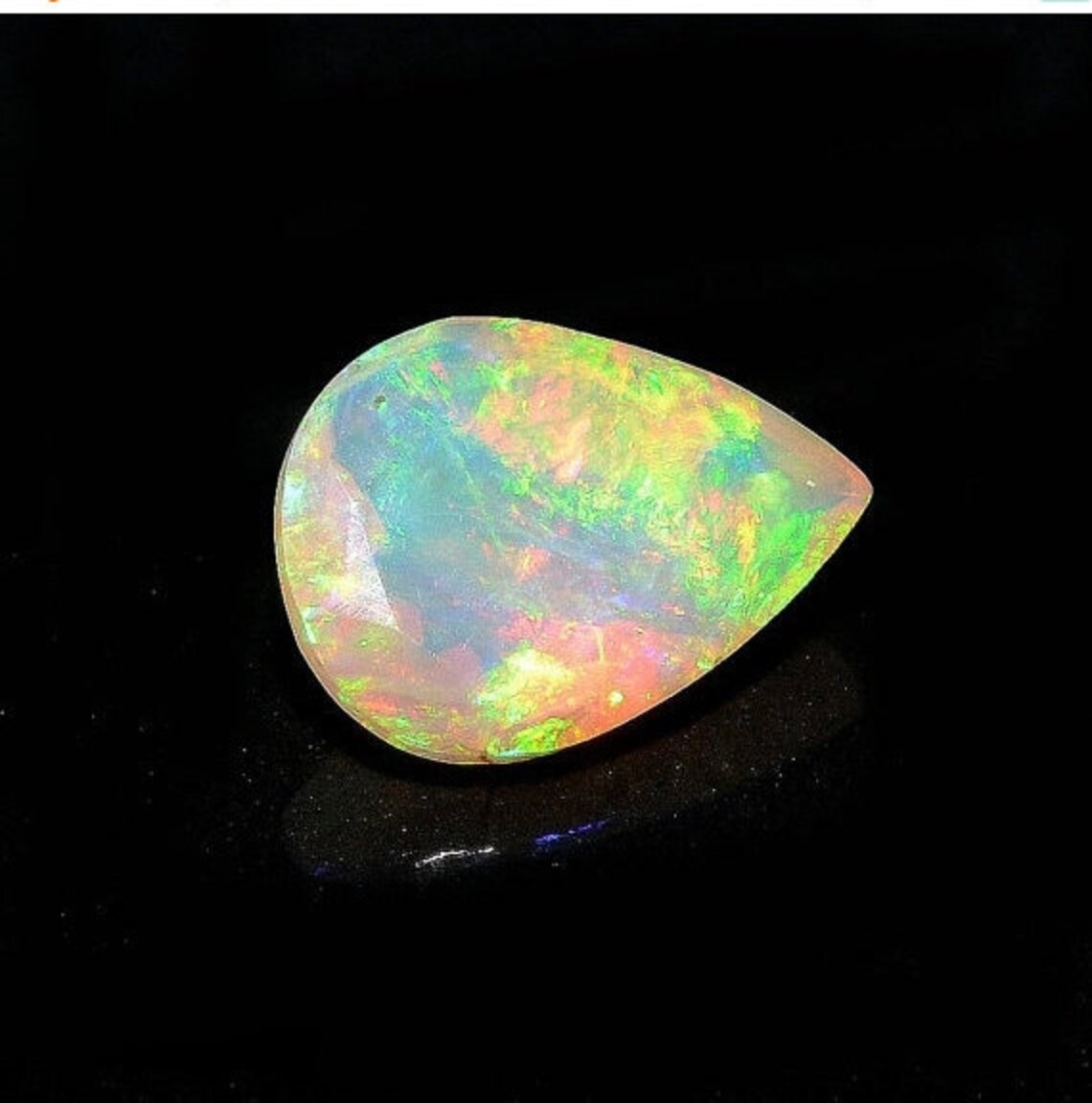 6x9mm Huge Ethiopian Opal Pear Faceted Opal Fancy Cut Stone - Etsy