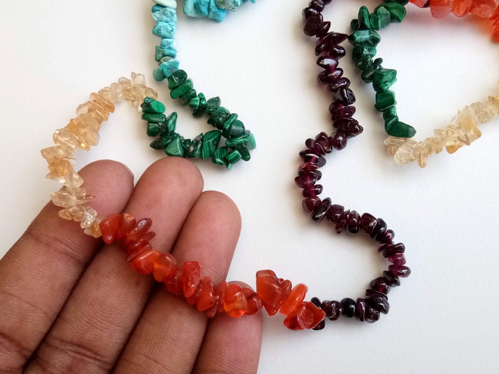 5-7mm Seven Chakra Chips Natural Healing Seven Multi Chakra | Etsy