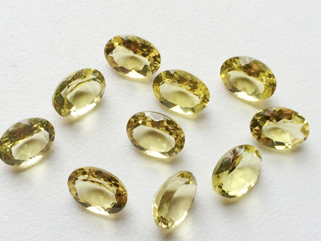 9x7mm Lemon Quartz Oval Cut Stone Lot, Calibrated Lemon Quartz, AAA ...
