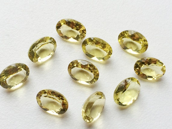9x7mm Lemon Quartz Oval Cut Stone Lot Calibrated Lemon - Etsy