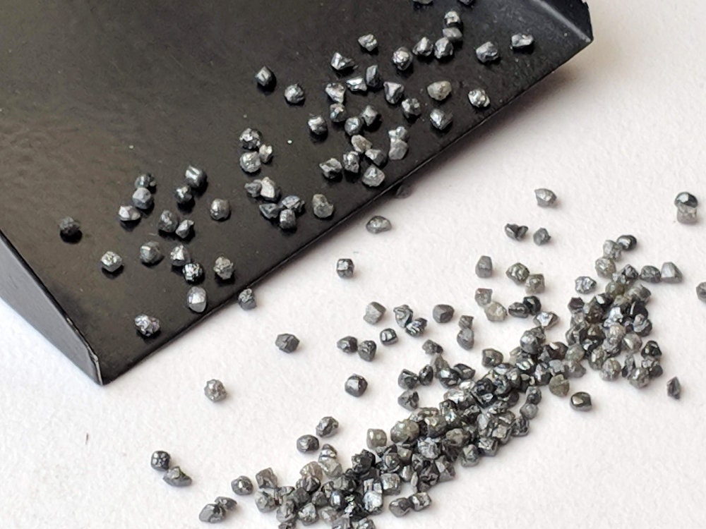 1.5-2mm Grey Rough Diamond, Natural Grey Loose Raw Diamond, Uncut ...