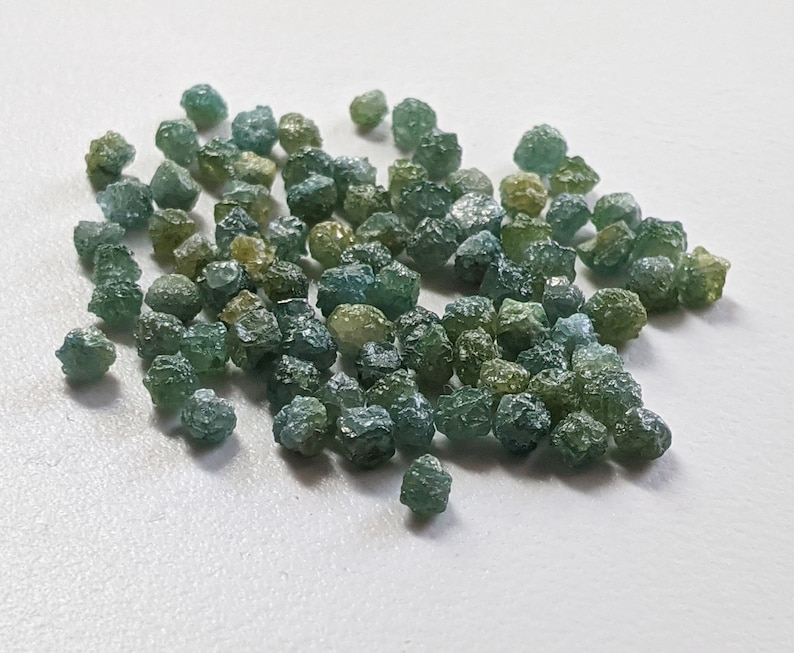 3-3.5mm Green Raw Diamond Green Rough Diamond Green Uncut - Etsy