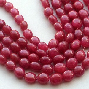 7-10mm Ruby Plain Tumble Beads, Ruby for Jewelry, Ruby Plain Tumbles ...