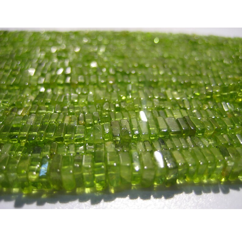 5mm Peridot Square Heishi Cut Beads Peridot Flat Square - Etsy