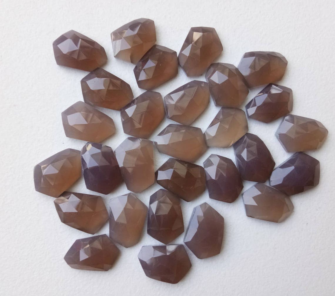 15mm Dark Grey Chalcedony Fancy Cabochon Dark Grey Chalcedony - Etsy