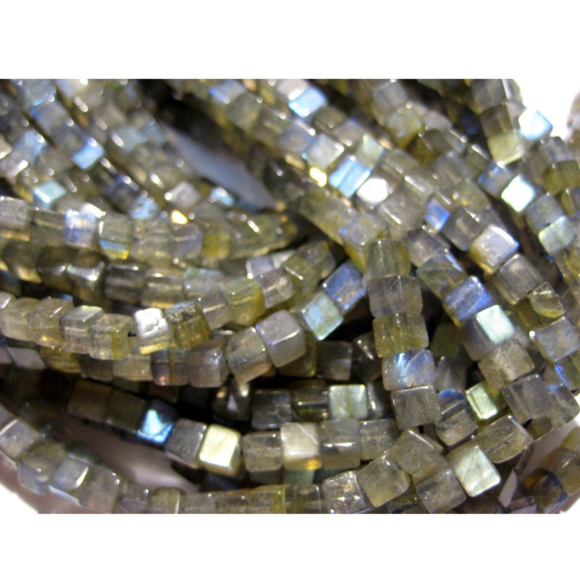 5mm Labradorite Plain Box Beads Natural Labradorite Cube - Etsy