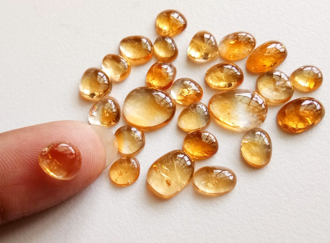 6-11mm Citrine Cabochons Natural Plain Free Form Shape - Etsy