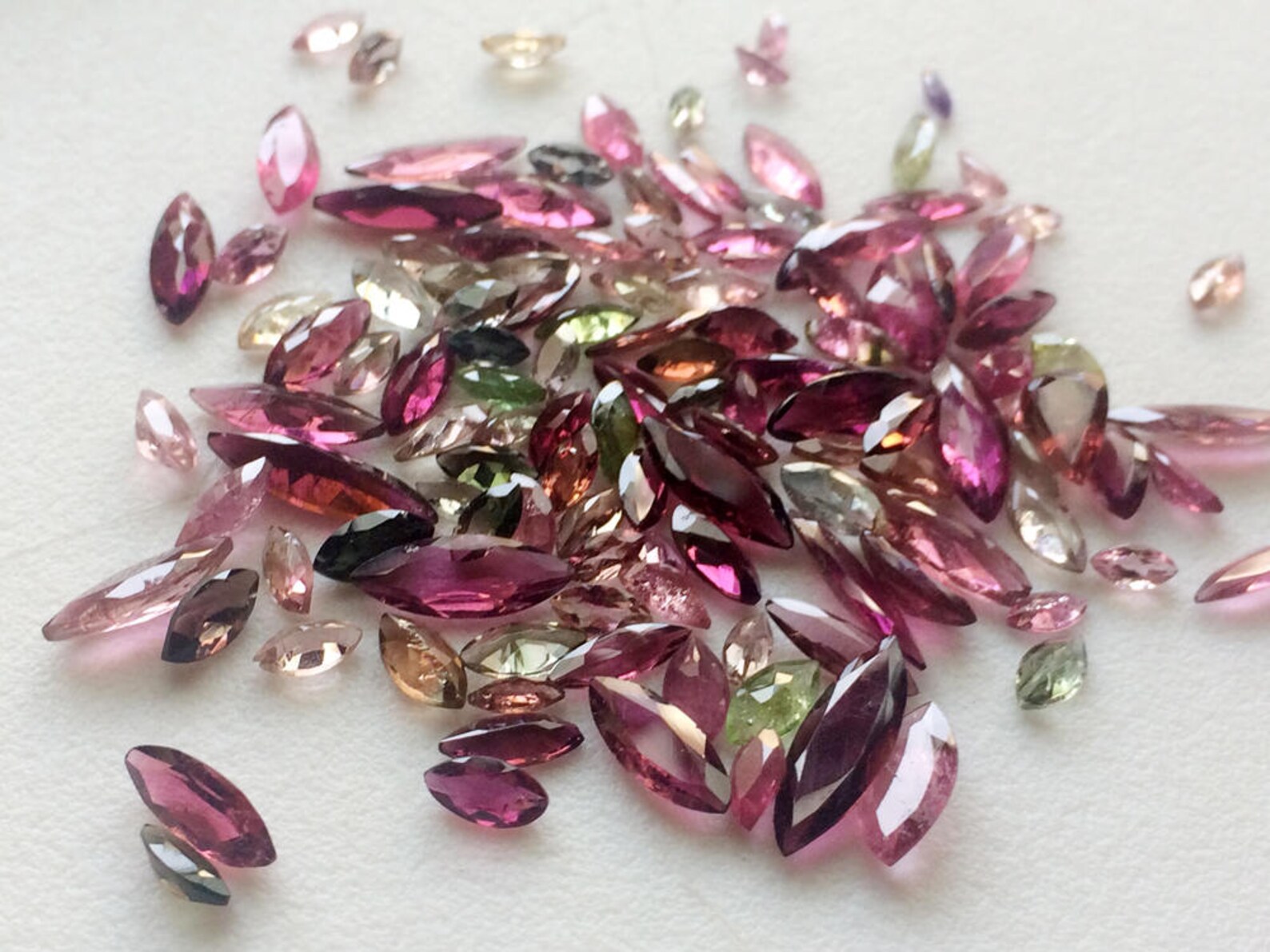 5-7mm Tourmaline Cut Stones Multi Tourmaline Marquise Loose - Etsy