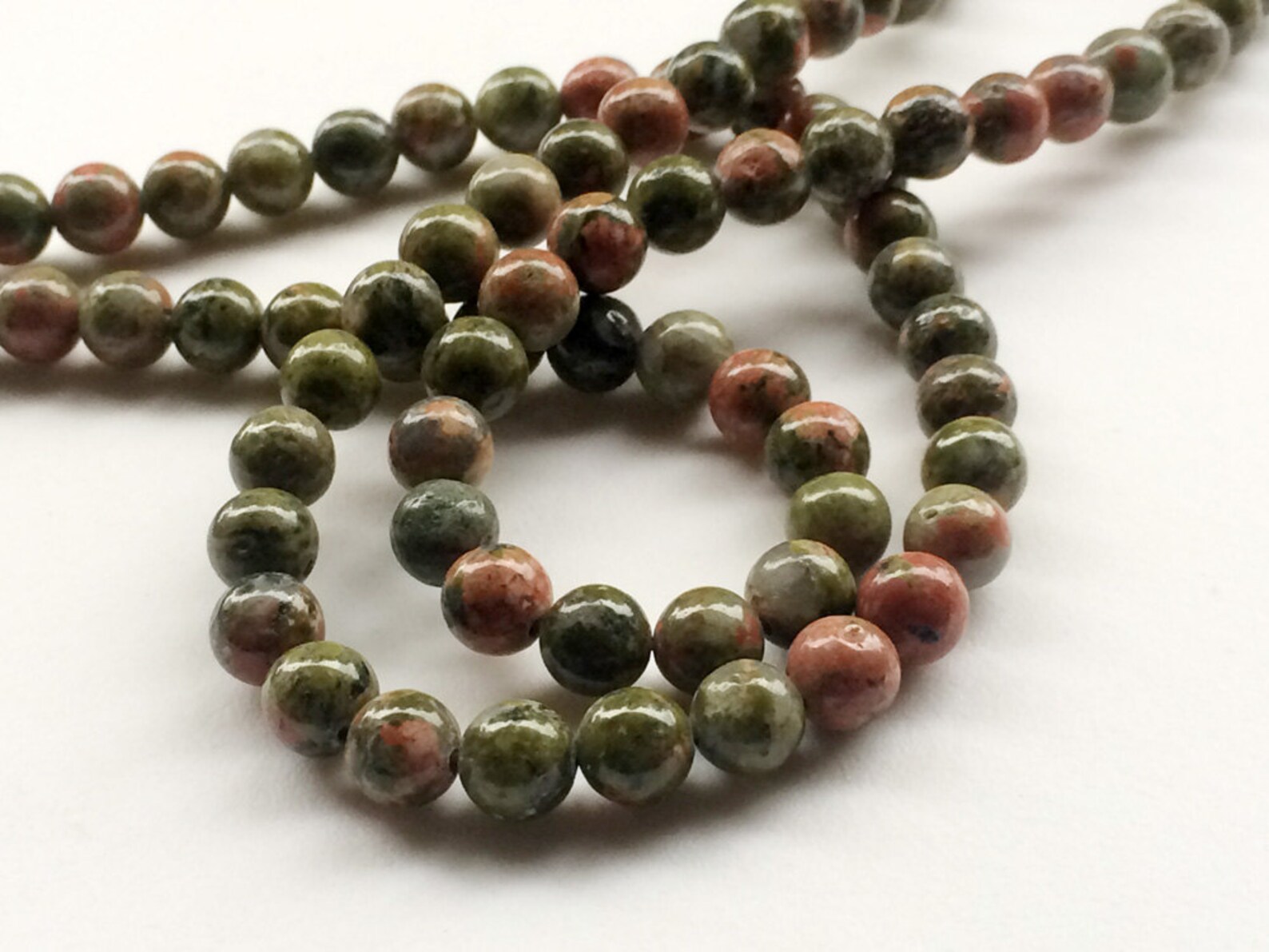 8mm Unakite Jasper Plain Ball Beads Natural Unakite Smooth | Etsy
