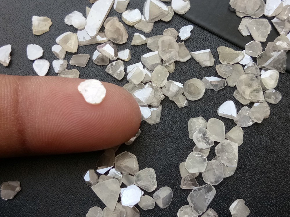 3-6mm White Diamond Faceted Slices, White Diamond Slice, Beautiful ...