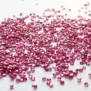 1.5-2mm Ruby Round Cut Stones, Natural Loose Ruby Gems, Tiny Faceted ...