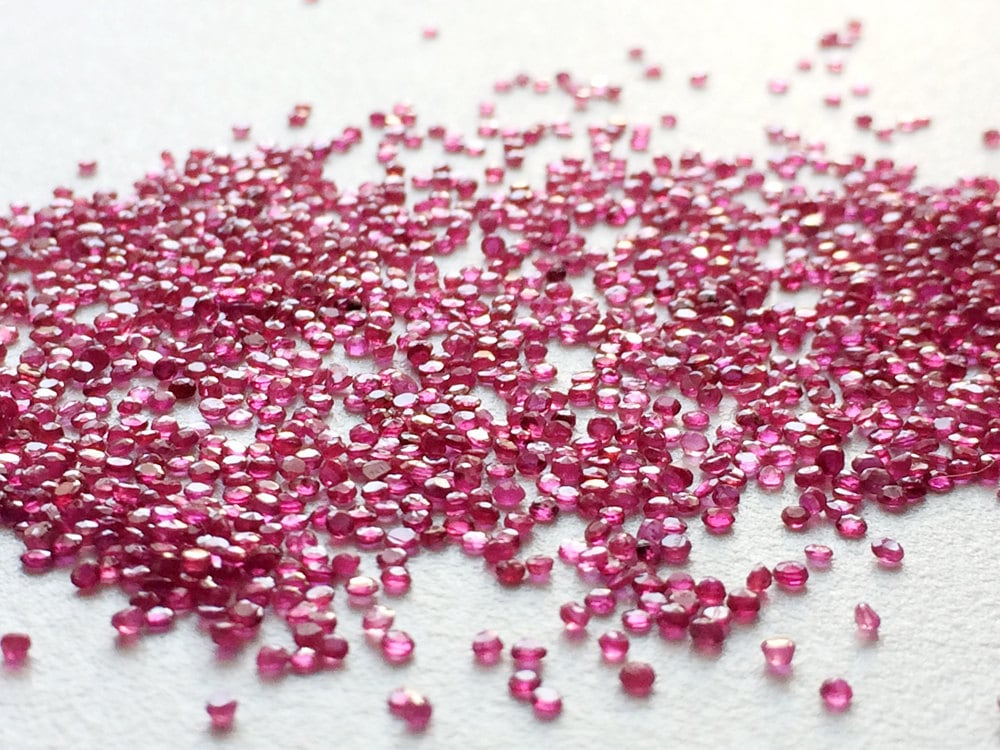 1.5-2mm Ruby Round Cut Stones Natural Loose Ruby Gems Tiny - Etsy