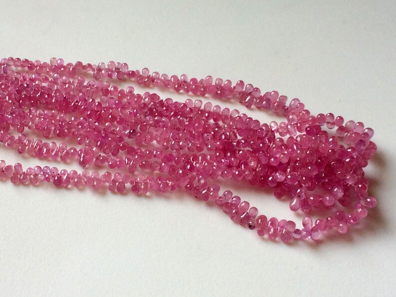 3x5mm 4x6mm Pink Sapphire Faceted Tear Drops Natural Pink - Etsy