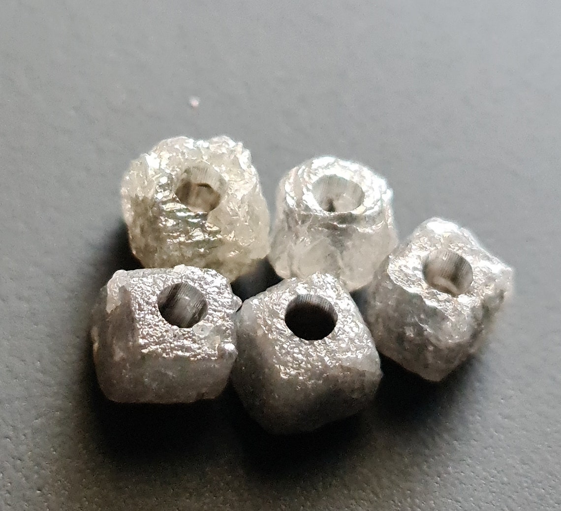 4.5-5mm Grey Raw Diamond Cubes 1 Pc Box Shaped Grey Diamond | Etsy