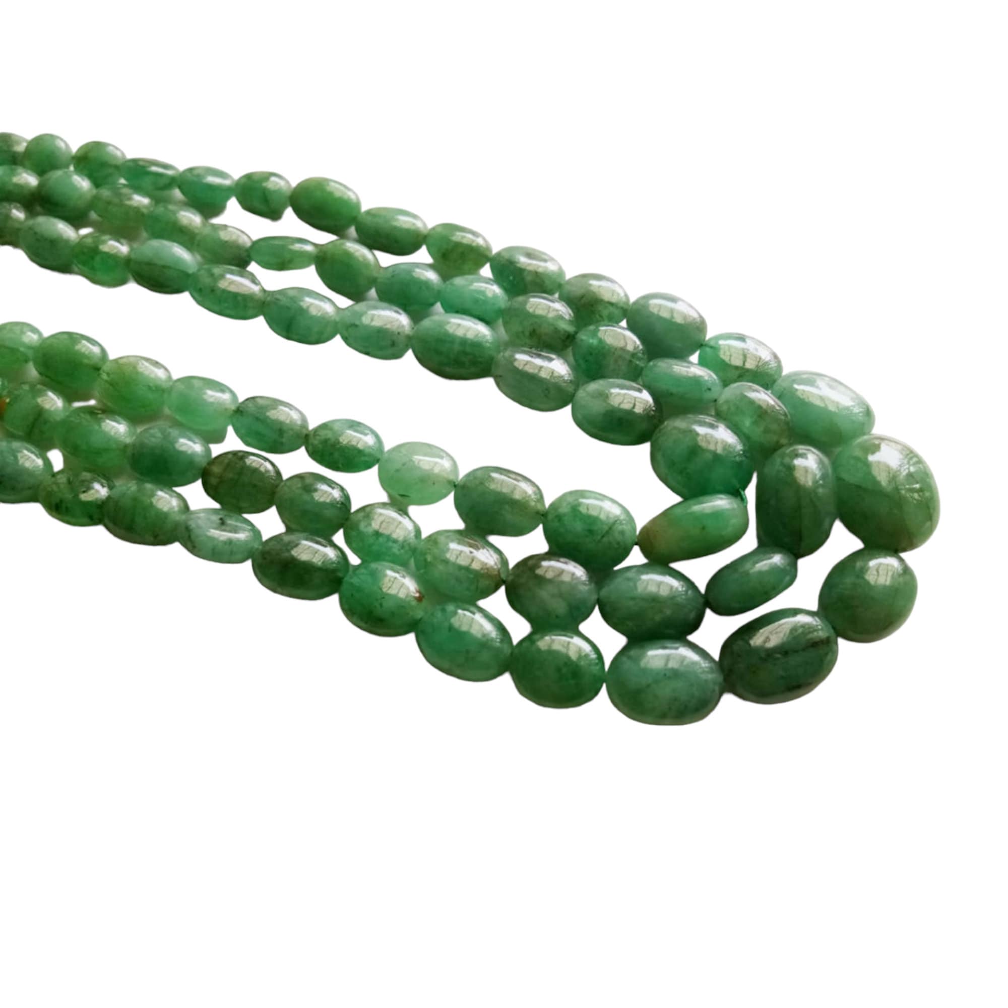 5-11mm Emerald Oval Beads, Natural Emerald Plain Beads, Precious ...