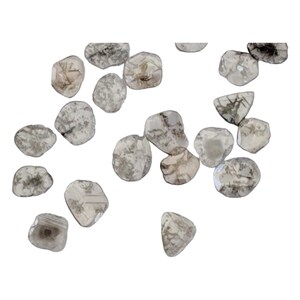 5-6mm Salt and Pepper Diamond Slice, Natural Faceted Salt & Pepper ...