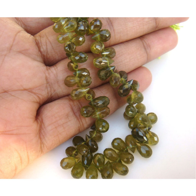 4x6mm-6x8mm Vesuvianite Tear Drops, Vessonite Micro Faceted Tear Drop ...