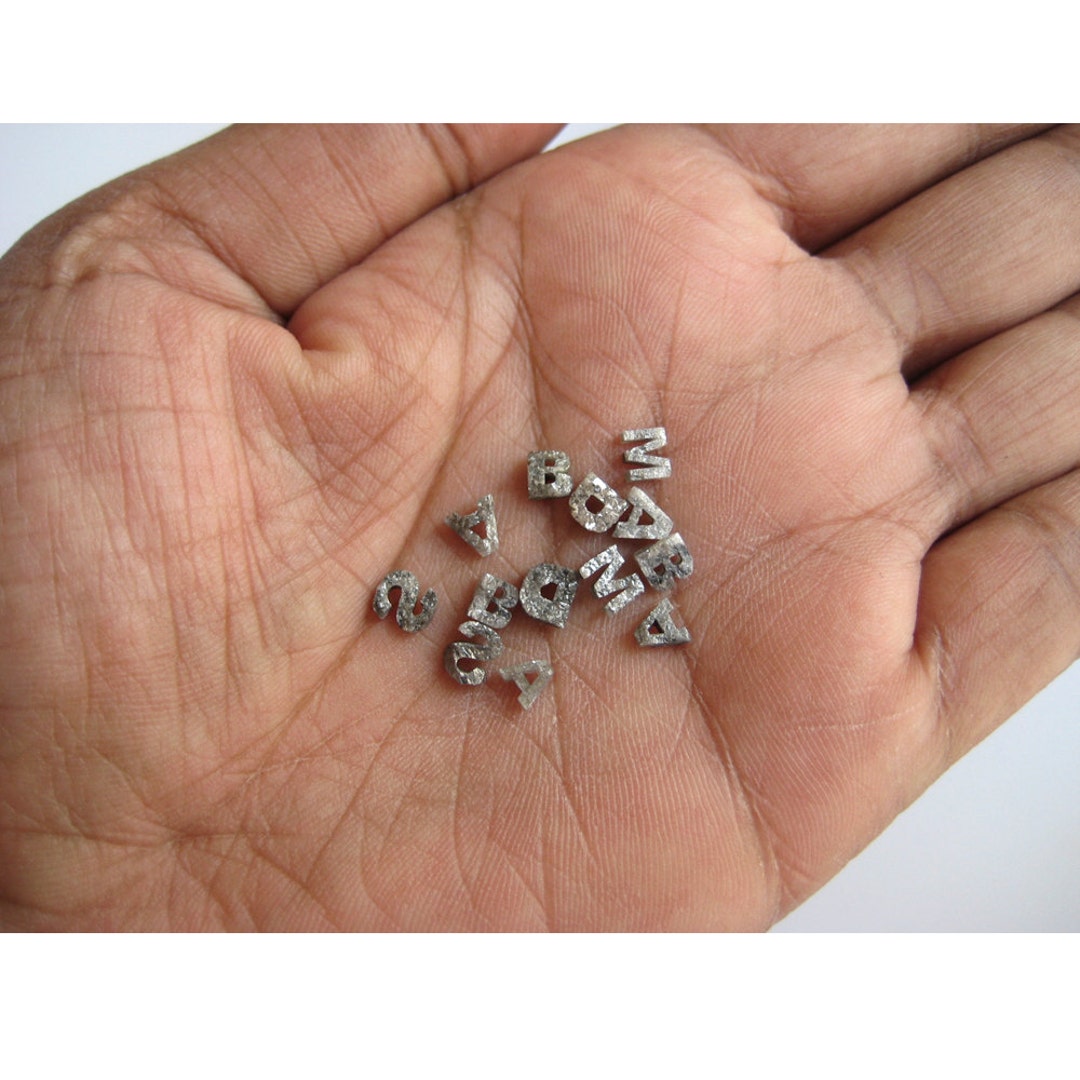 4mm Monogram Initials, Personalized Jewelry, Diamond Initials, Laser ...