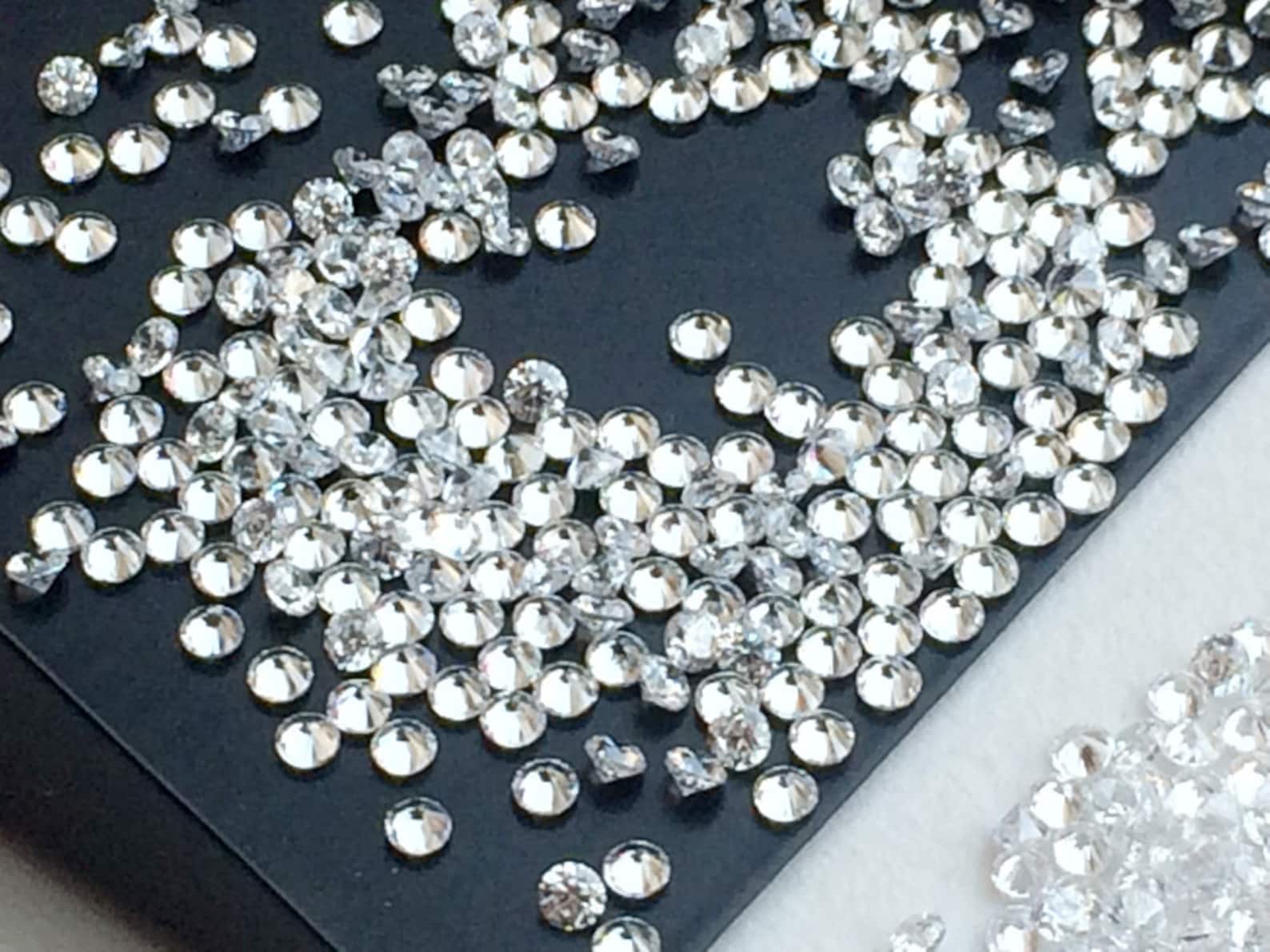 1mm Cubic Zirconia Loose Round Zircon Faceted Zirconia - Etsy