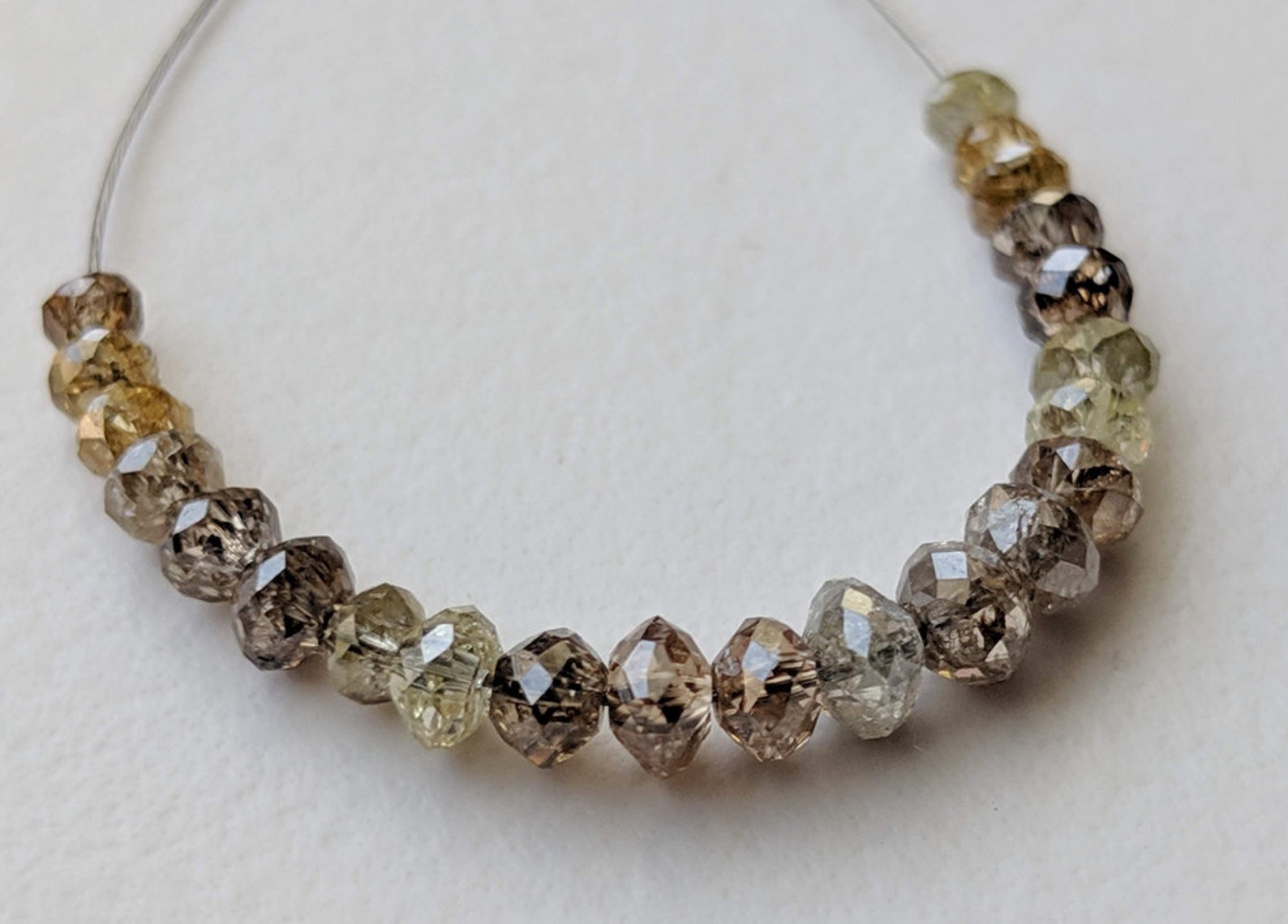 2.5-3mm Multi Color Sparkling Faceted Diamond Rondelle Bead, Multicolor ...