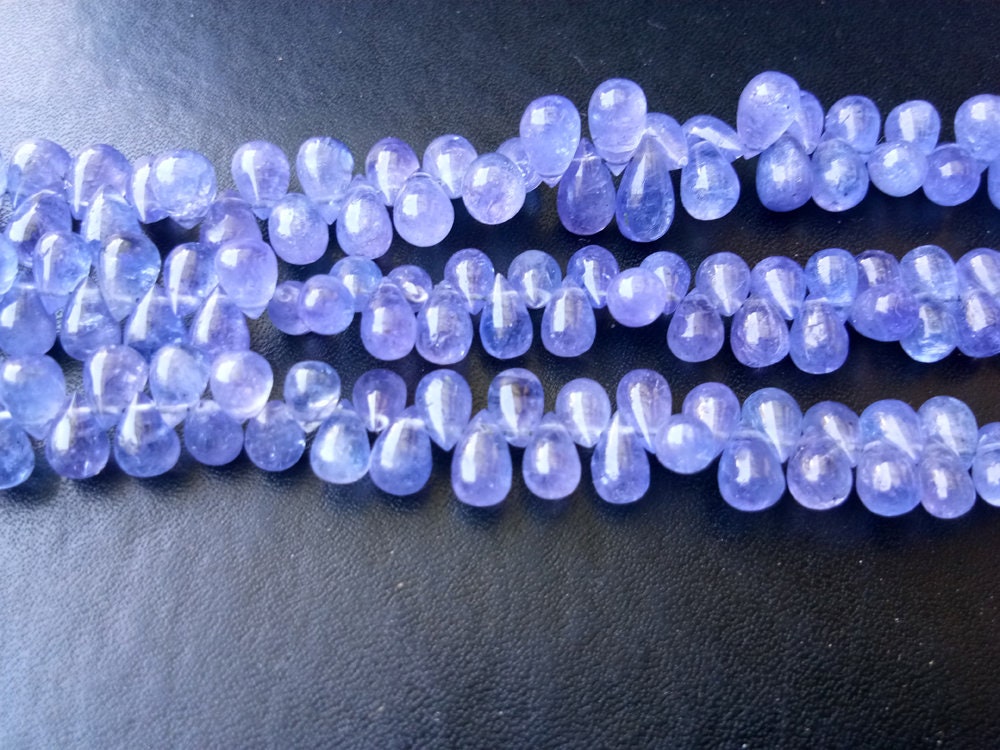 3x5mm 6x8mm Tanzanite Beads Natural Tanzanite Plain Drops | Etsy