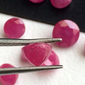 5.4-5.8mm Ruby Round Cut Stones, 4 Pieces Natural Johnson Mines Ruby ...