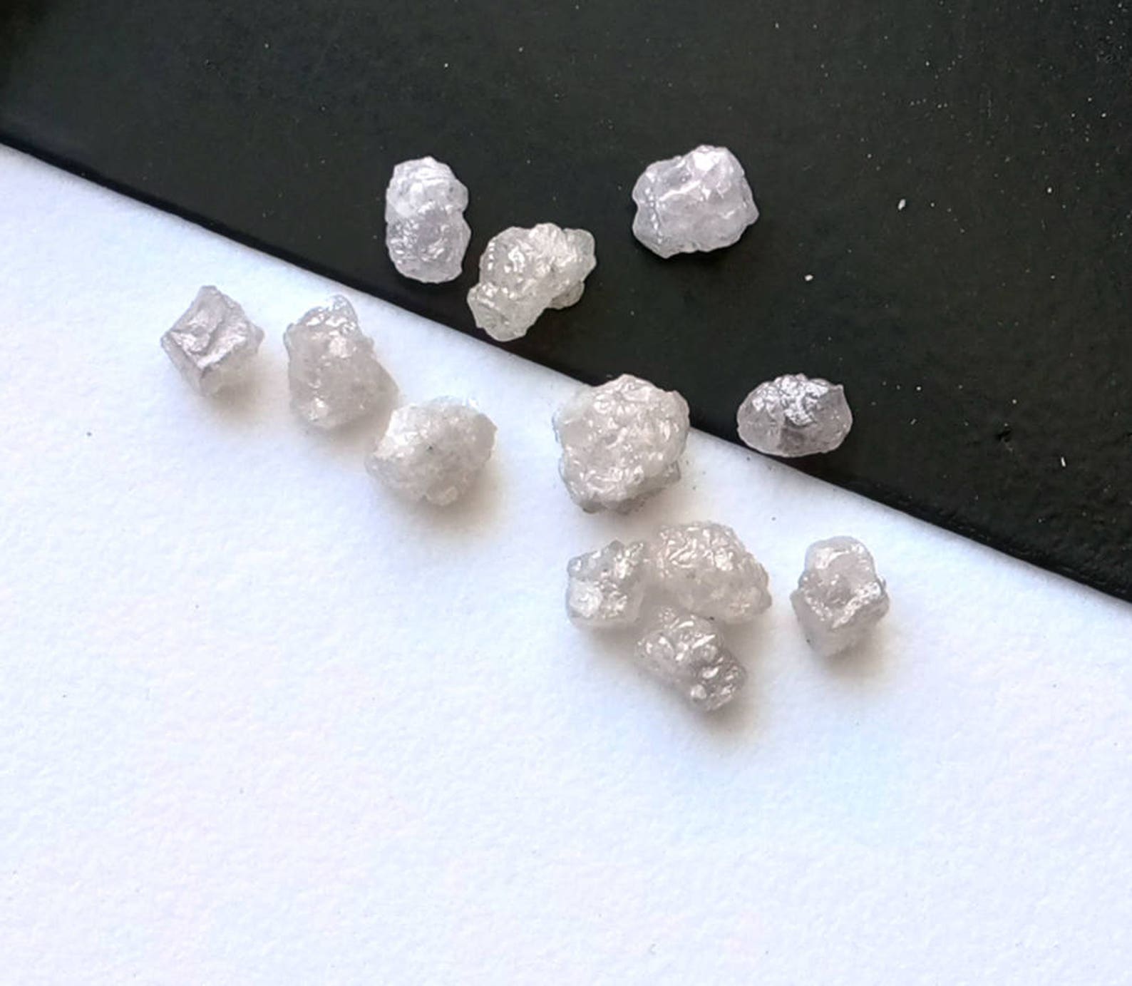 4.5-5mm White Grey Rough Diamond Natural White Grey Raw - Etsy