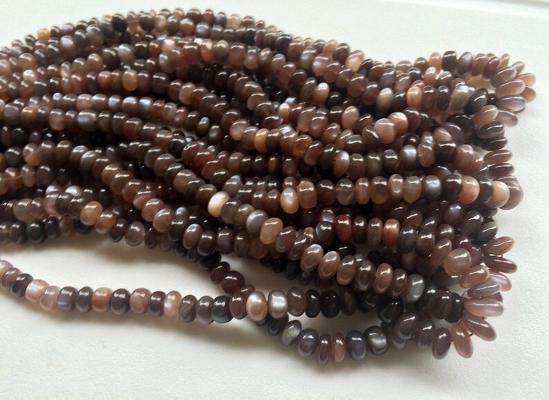 7-8mm Chocolate Moonstone Smooth Beads Chocolate Moonstone | Etsy