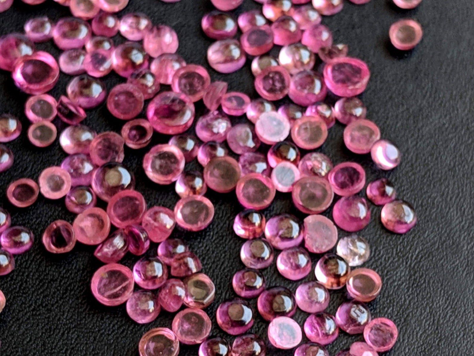 2-3mm Pink Tourmaline Plain Round Cabochons Pink Tourmaline - Etsy