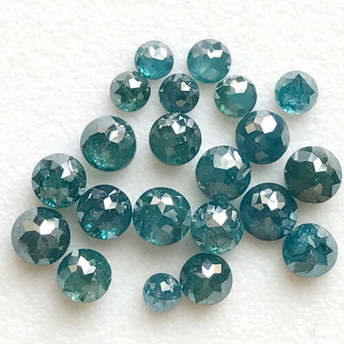 Blue Rose Cut Diamond Loose Rough Diamond Rose Cut Blue Raw - Etsy