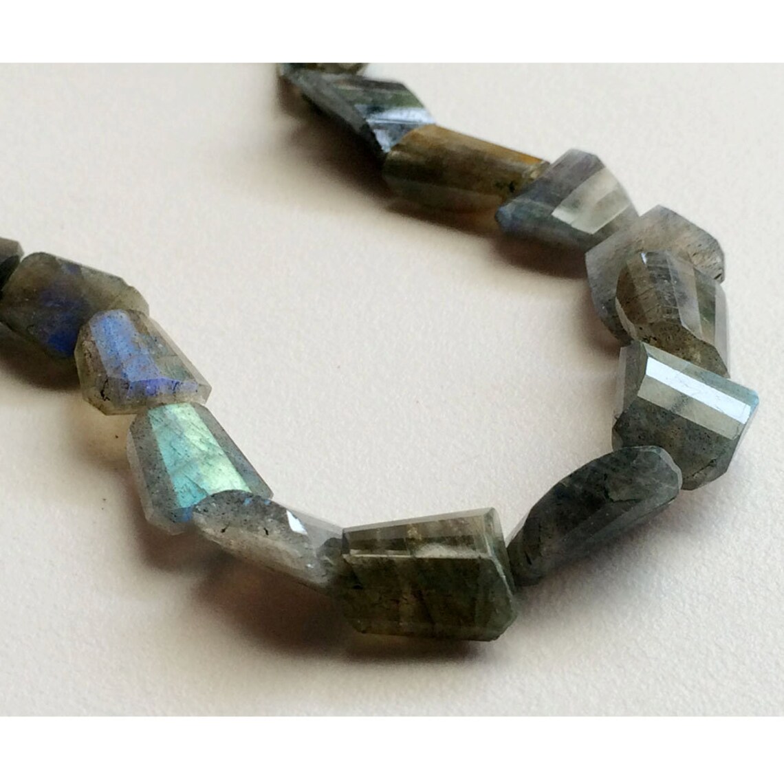 13-20mm Labradorite Step Cut Nuggets, Labradorite Beads, Flashy Blue ...