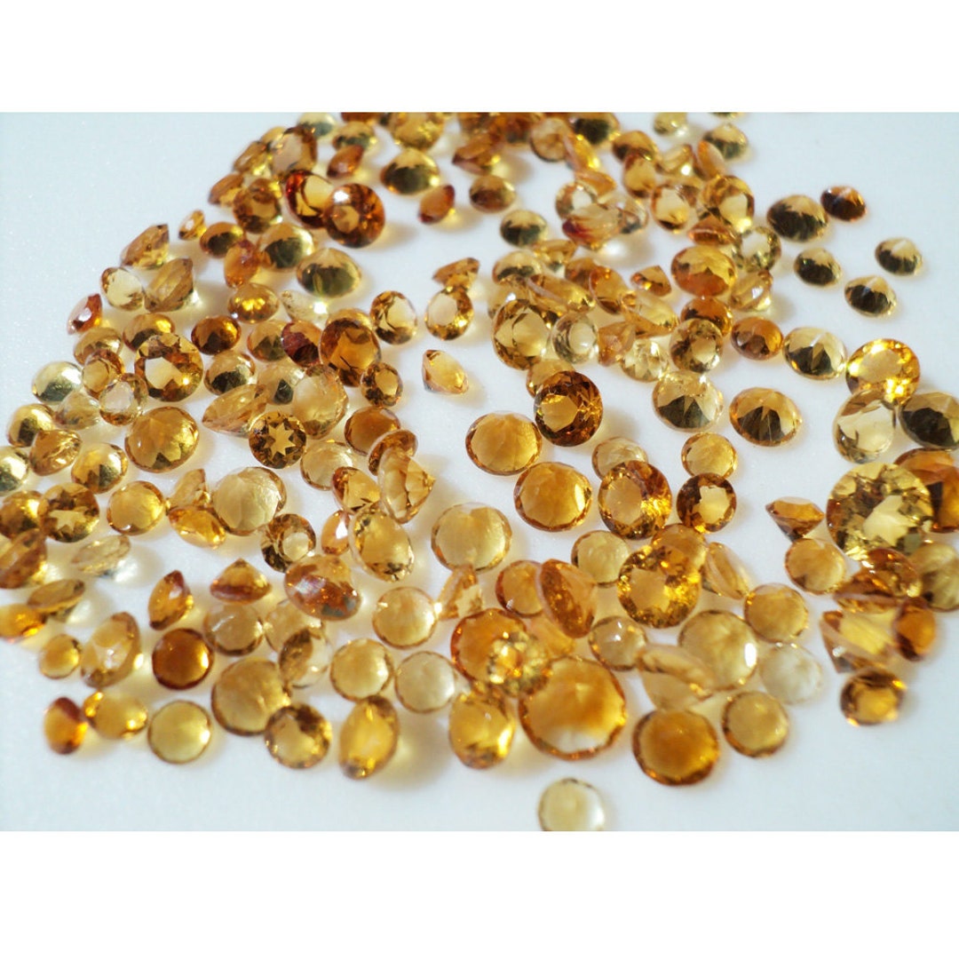 3mm Citrine Cut Stone, Calibrated Citrine Round Faceted Stone ...