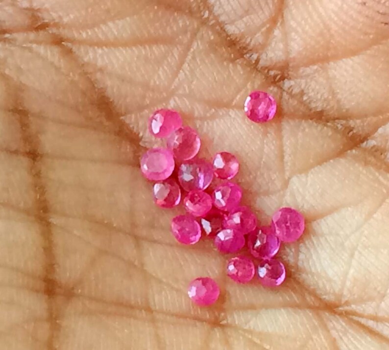 2.5-3mm Ruby Round Cut Stones Natural Loose Ruby Gems | Etsy