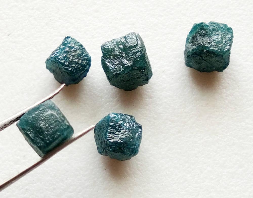5-6mm Blue Rough Diamond Box Cubes Natural Diamond Cubes Raw | Etsy