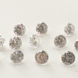 8mm Cubic Zirconia, Loose Round Zircons, Faceted Zirconia, Sparkling ...