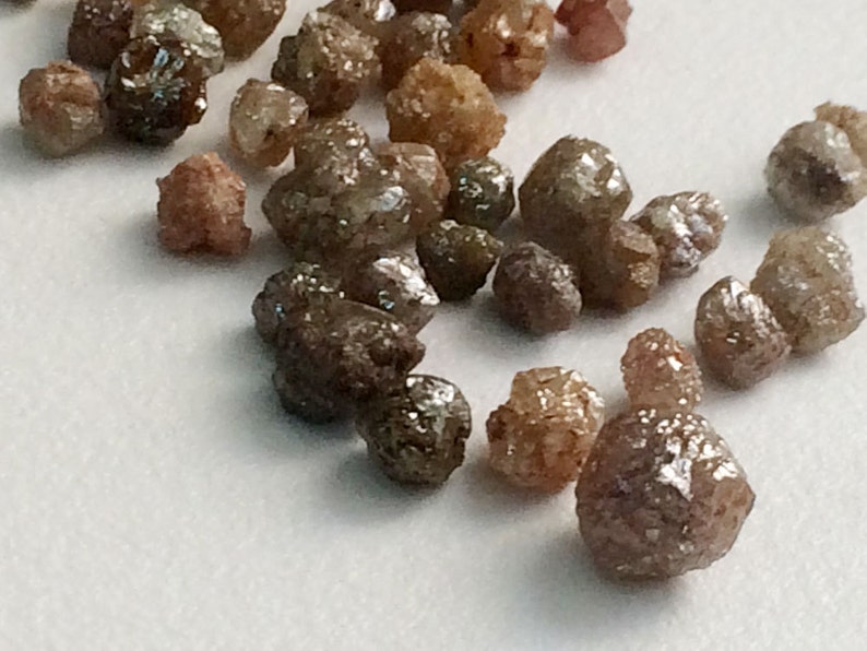 3-6mm Brown Rough Diamond Rondelles Brown Raw Diamonds Loose | Etsy