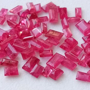 2x3mm - 2.5x4mm Ruby Baguette Cut Stone, Natural Ruby Mozambique ...
