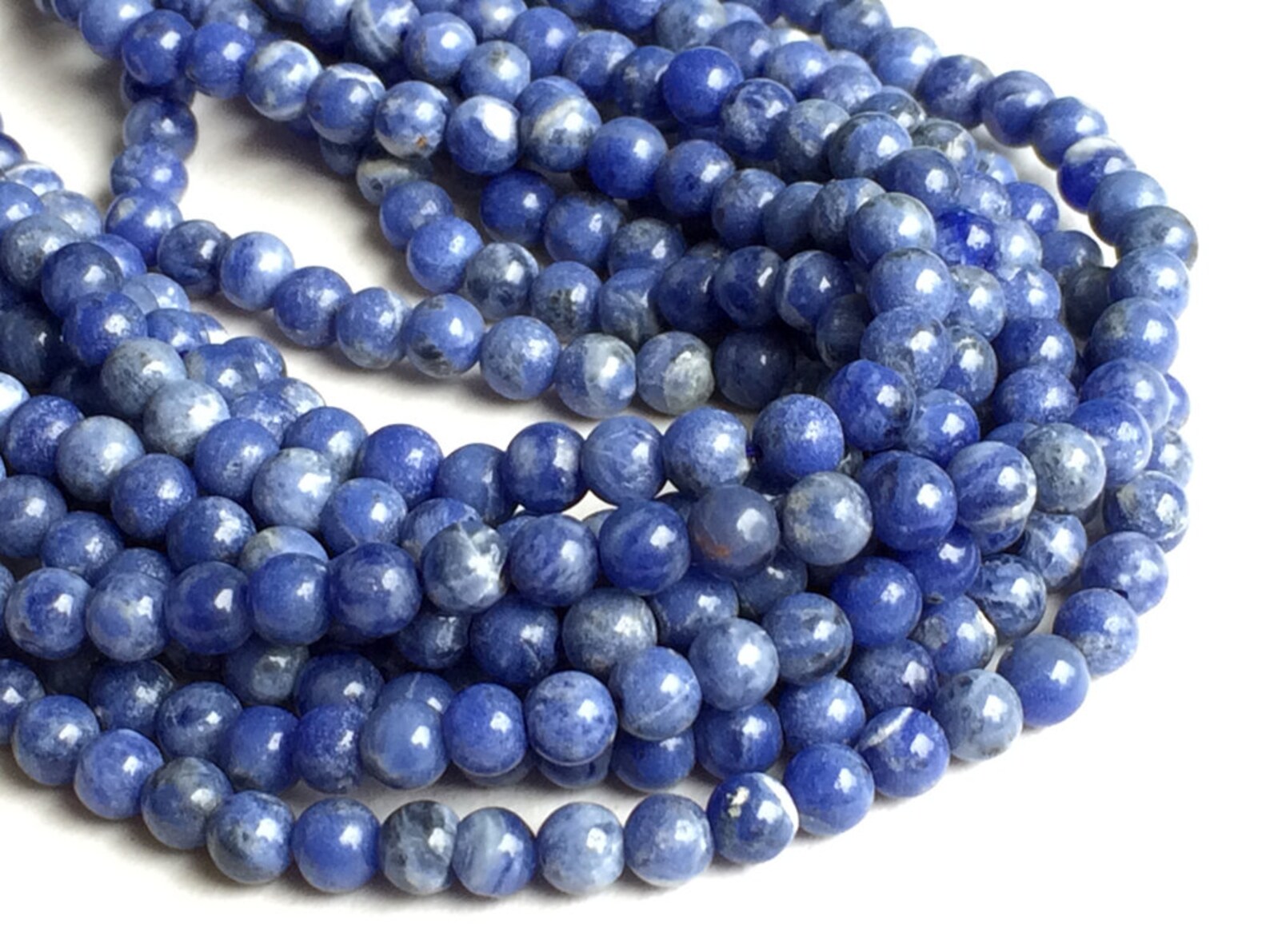 5mm Sodalite Stone, Natural Blue Sodalite Rondelle, Blue Beads, 13 Inch ...