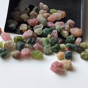Tourmaline Rough, Raw Natural Multi Tourmaline for Ring / Earrings ...
