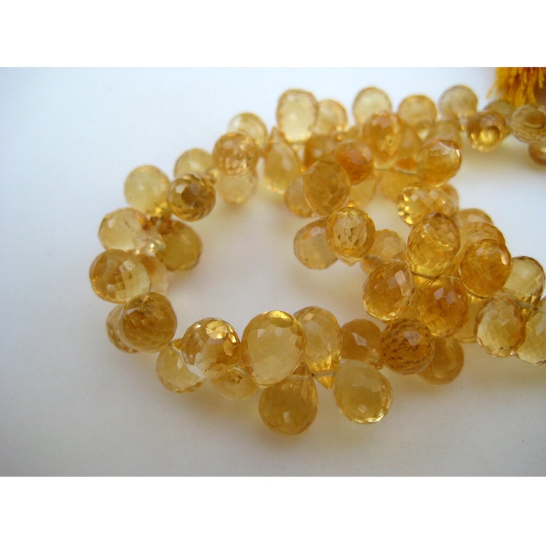 5x8mm-8x10mm Citrine Faceted Tear Drop Beads Citrine Drop - Etsy