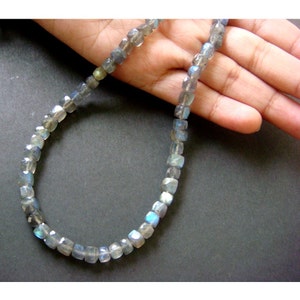 7-8mm Labradorite Faceted Box Beads, Labradorite Faceted Cubes ...