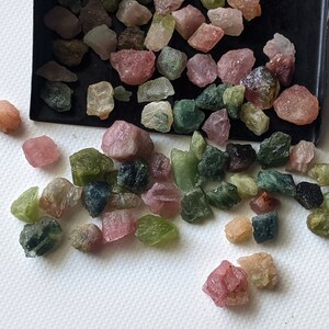 Tourmaline Rough, Raw Natural Multi Tourmaline for Ring / Earrings ...