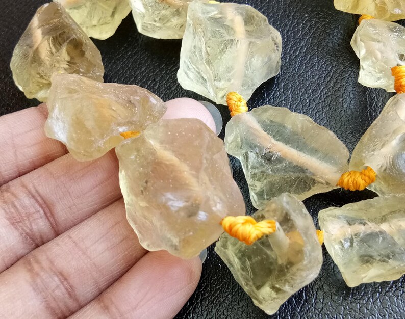 16-23mm Raw Lemon Quartz Stones Huge Natural Lemon Loose - Etsy