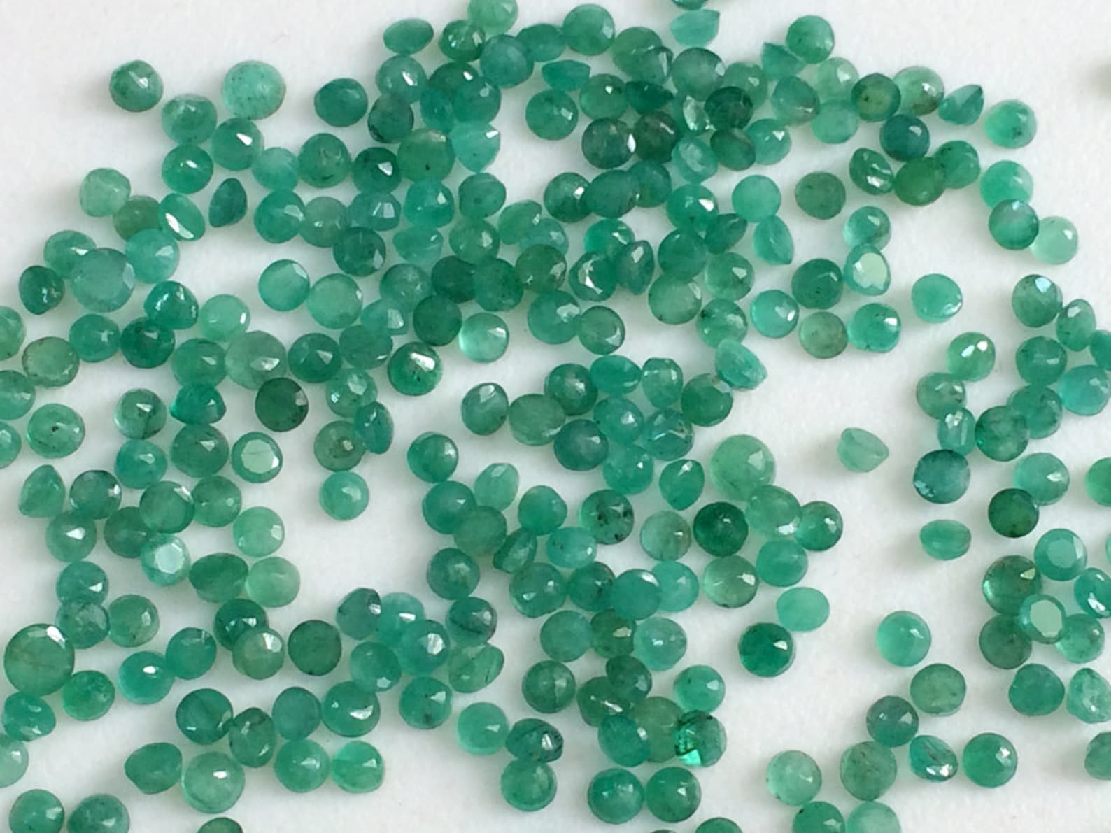 3-4mm Emerald Faceted Round Stones Natural Loose Emerald - Etsy